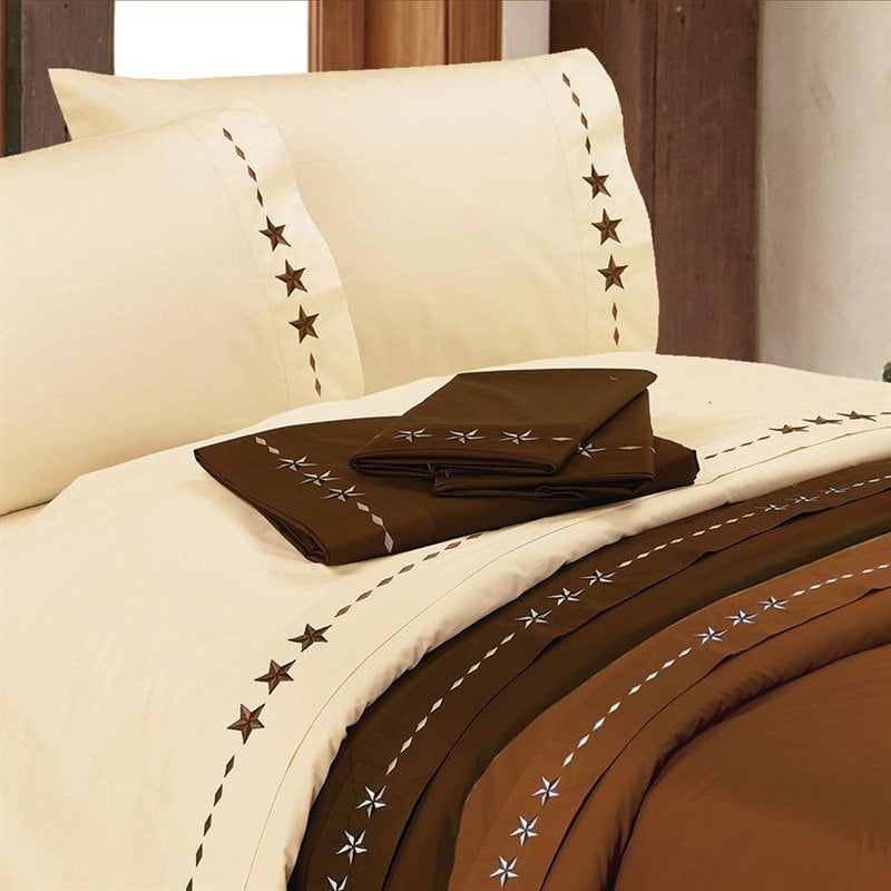 Embroidered Star Sheet Set by HiEnd Accents - Walmart.com