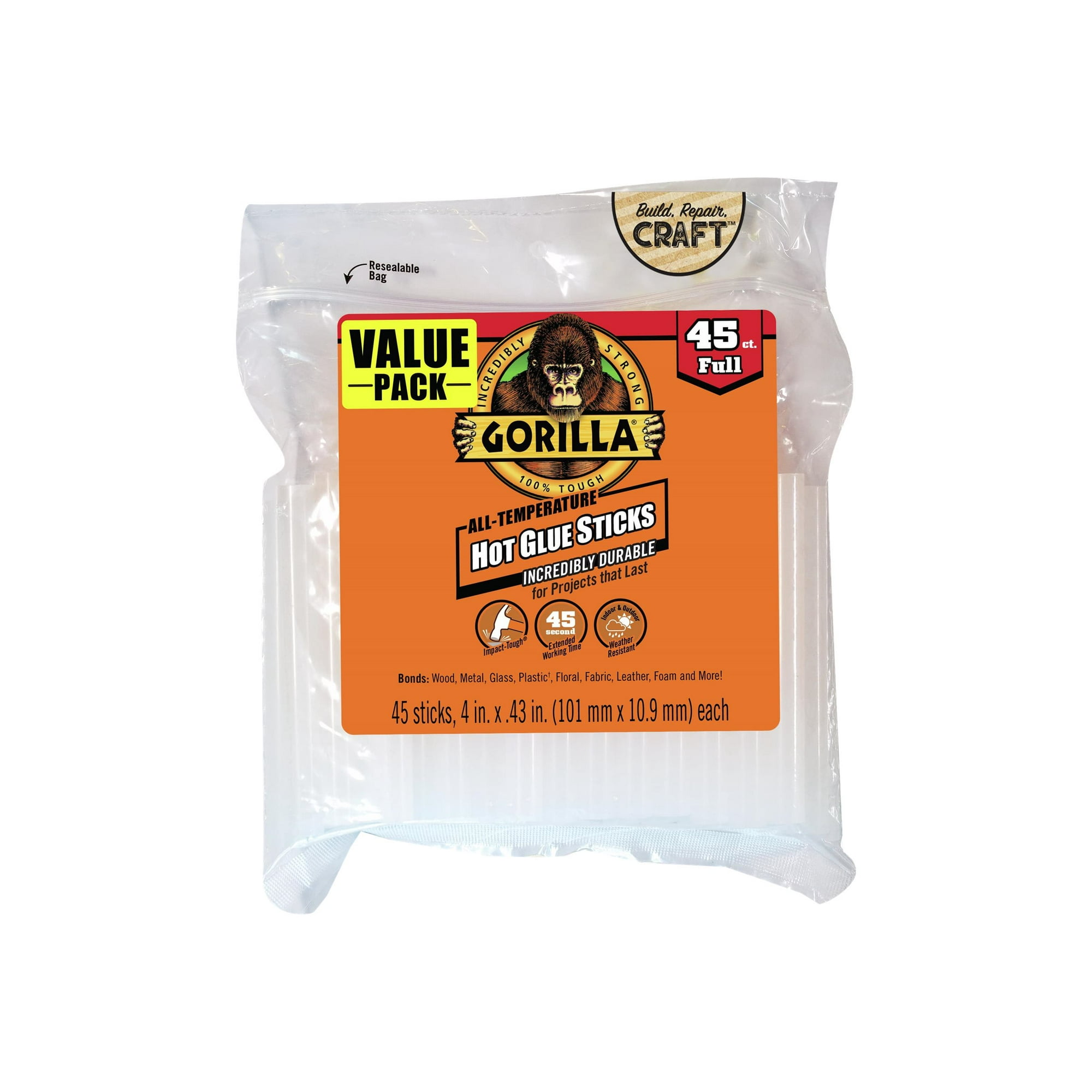 Click here for Gorilla Full - Hot Melt Glue Stick - 45 Pieces - 0... prices