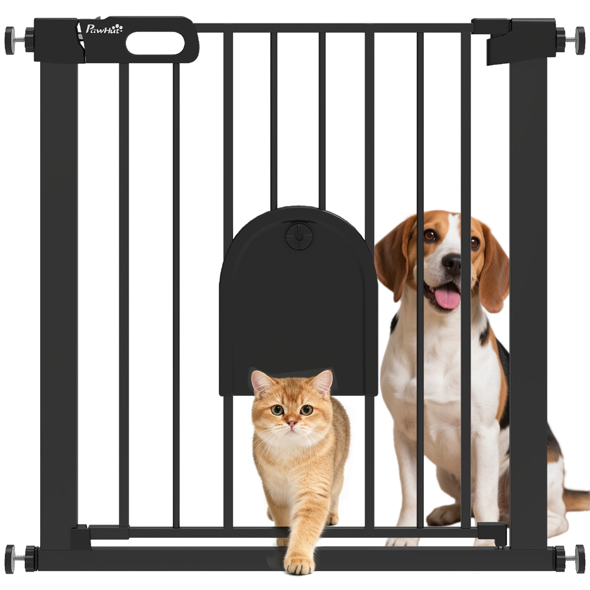 Click here for Pawhut 30-32 Extra Wide Pet Gate Barrier With Smal... prices