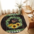 3ft Area Rug,Spring Green Yugal Leaves Sunflowers Bird Washable Large ...