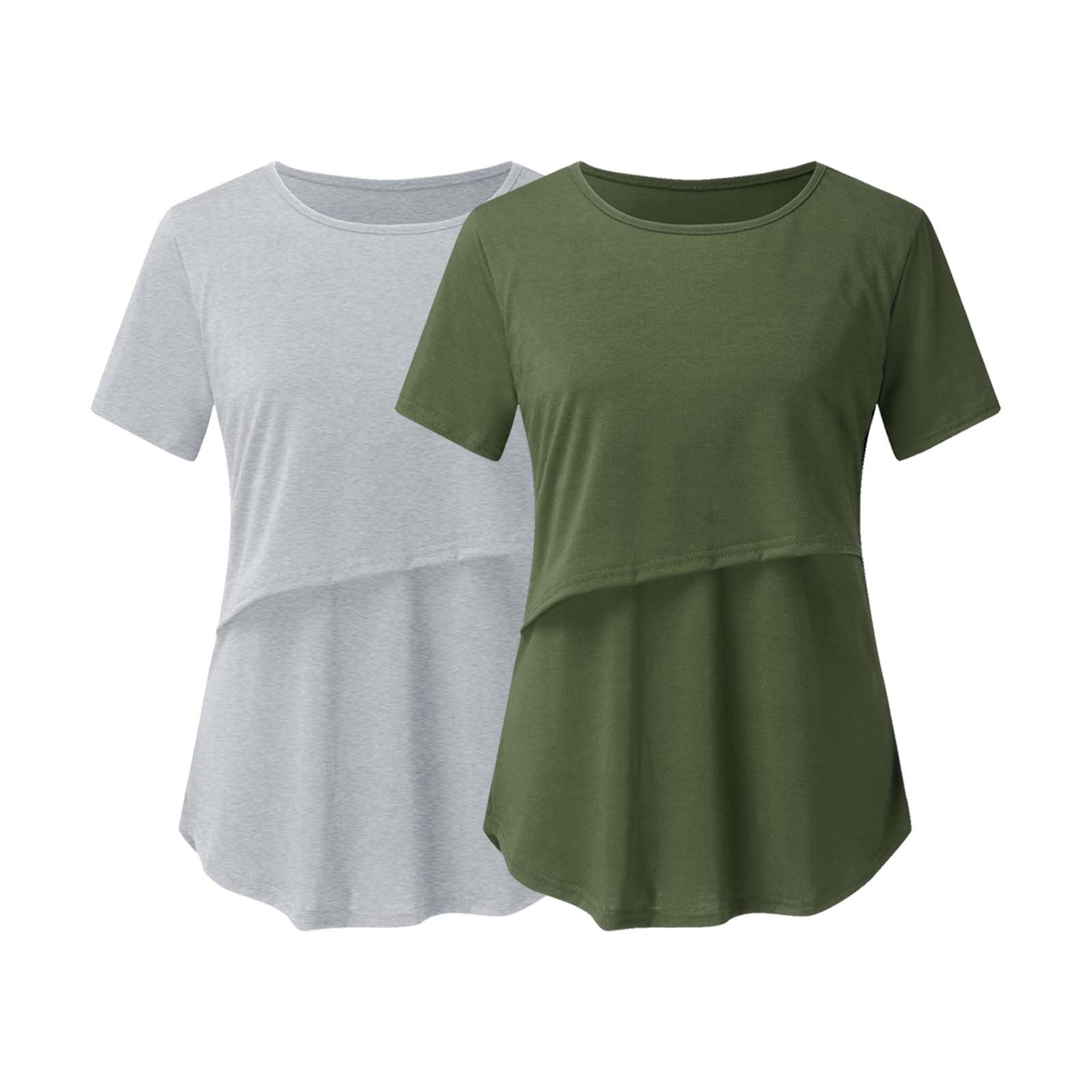 Click here for Breaise Womens Nursing Tops 2 Pack - Short Sleeve... prices