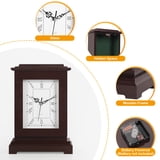 Rectangular Desk Clock for Study Room Bedroom Mahogany - Walmart.com