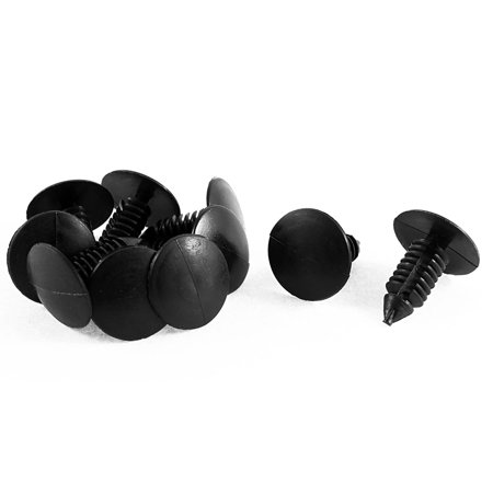 10 Pcs Black Plastic Splash Defender Push-Type Fastener Mat Rivet for ...