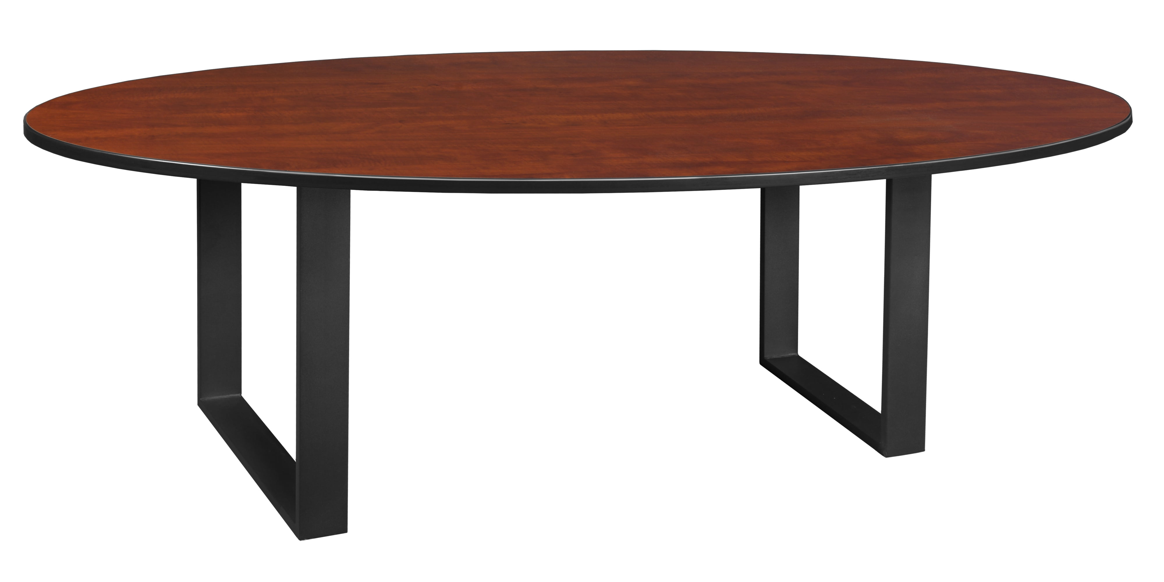 Structures 96" Oval Conference Table - Cherry/ Black - Walmart.com