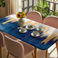 Abstract Color Block Fitted Rectangle Tablecloth 24" x 50" Navy Block ...