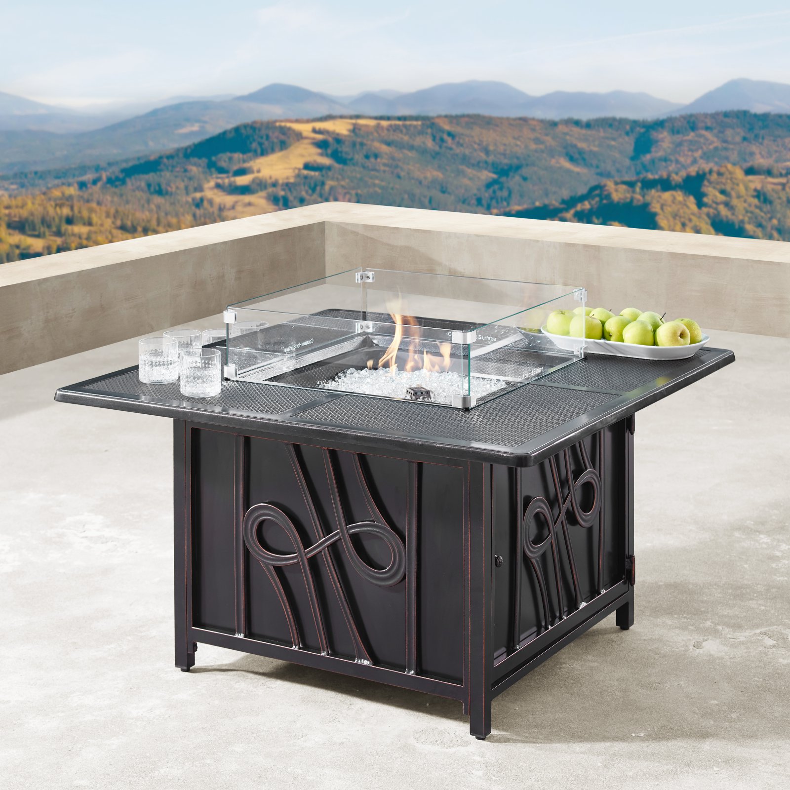 Oakland Living Regis 42 In Square Propane Fire Pit Table Walmart Oakland Living Regis 42 In Square Propane Fire Pit Table Walmart
