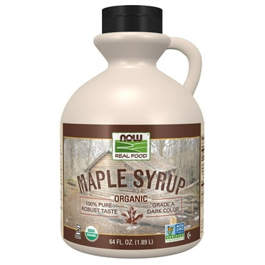 Now Foods, Certified Organic Maple Syrup, Grade A Dark Color, Certified ...