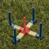 Triumph Compact and Portable Wood Ring Toss with 1 Wooden 5-Peg Target ...