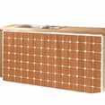 Brown Gingham Cabinet Curtain, Modern Minimalist White Line Grid Points ...