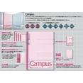 Kokuyo Campus Notebook A 7mm Ruled Semi B5 30 Sheets 30 Lines Pink