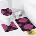 Bathroom Four Sets Of Floor Mat Shower Curtain Strong Durability Easy ...