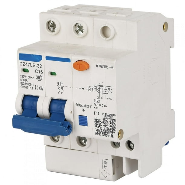 Disyuntor diferencial DZ47LE 32 2P+2 C16 230 V/16 A | Bodega Aurrera en ...