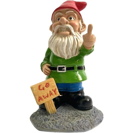 Garden Gnomefunny Gnome Man Garden Decorationmiddle Finger Garden ...