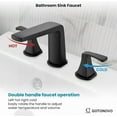 Bathroom Sink Faucet 3 Holes 2 Handles Widespread 8 Inch Bathroom ...