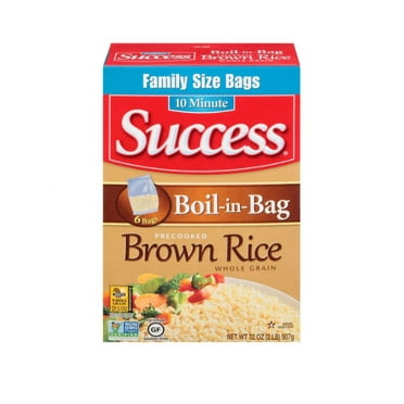 Success Precooked Ready-to-Serve Boil-in-Bag Brown Rice, 4 Bags per Box ...