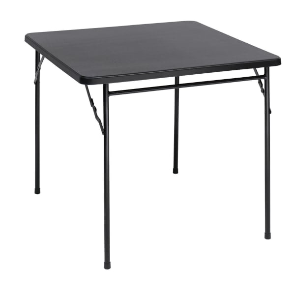 Realspace® Molded Plastic Top Folding Card Table, Black - Walmart.com ...