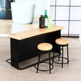 1/12 Scale Miniature Pub Counter Set with 2 Stools, Metal Frame & Table ...