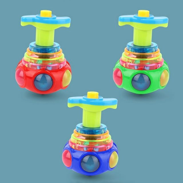 MesaSe Light Up Spinning Tops for Kids LED Gyro Flashing Peg-Top ...