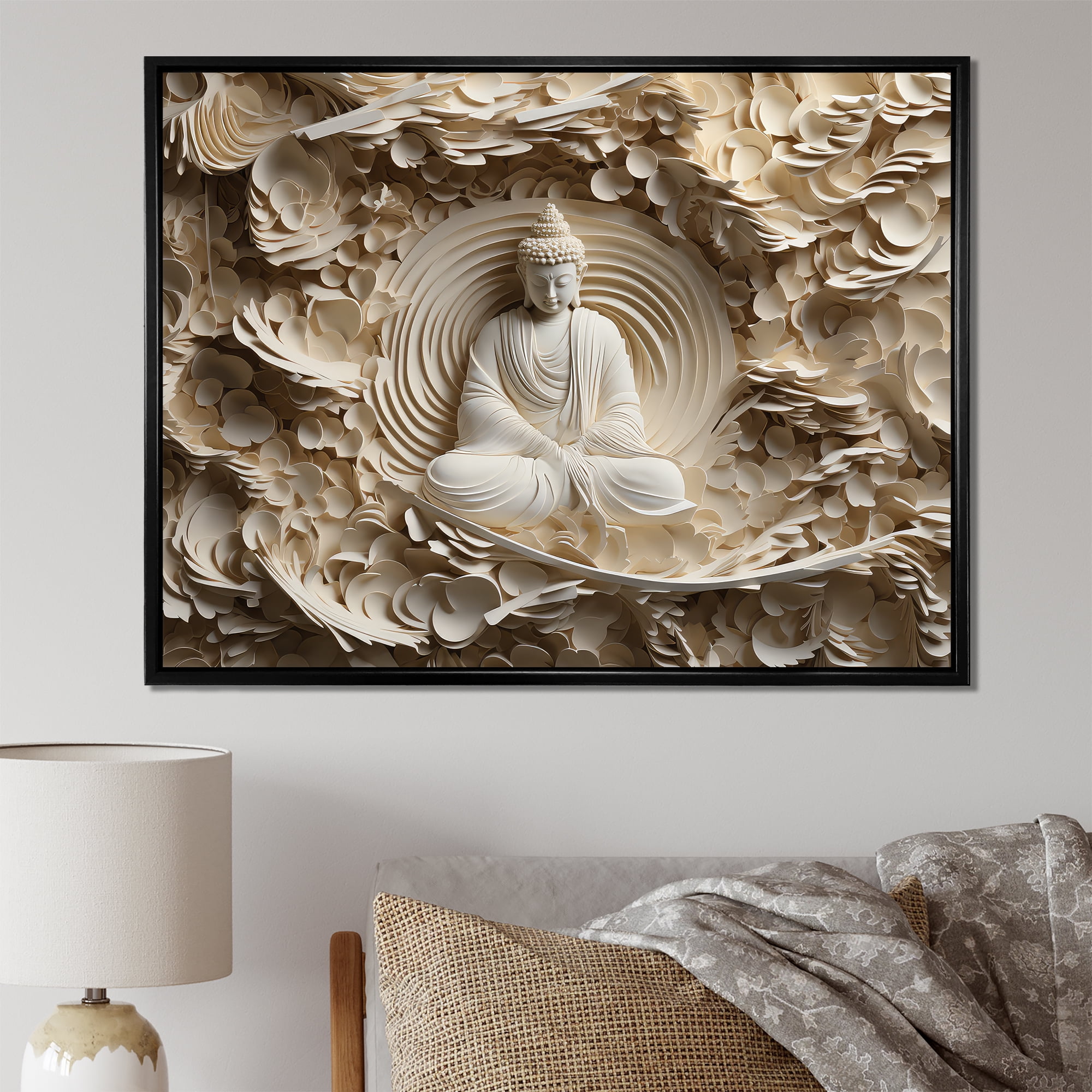 Click here for Designart Buddhism Oversized Framed Wall Art Decor... prices