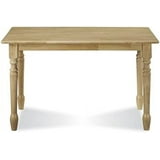 Pemberly Row Solid Casual Dining Table in Natural Brown - Walmart.com