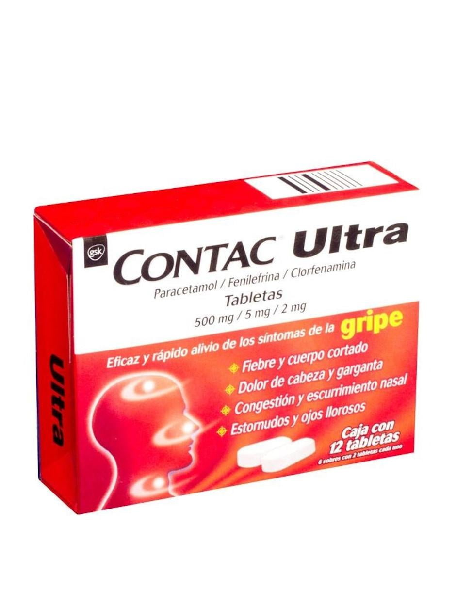 Pack de 24 Analgésico Contac Ultra de 12 tabletas Contac 12 tabletas ...