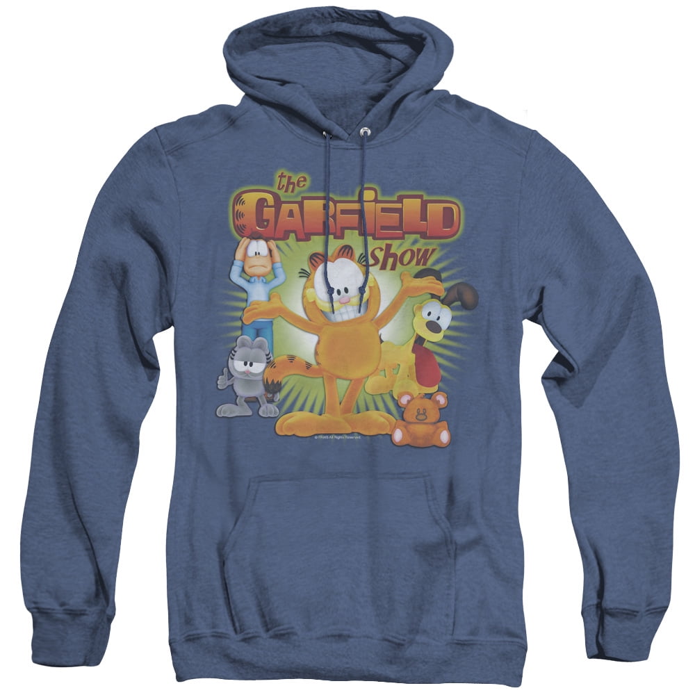 Garfield The Garfield Show Adult Heather Hoodie Sweatshirt Royal Blue ...