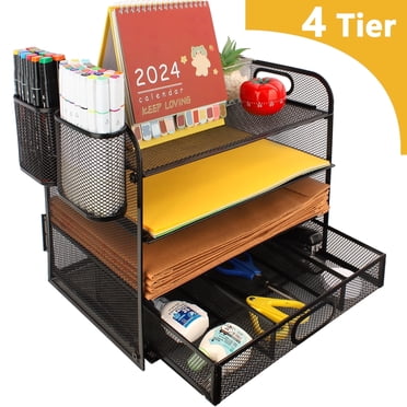 VIVO Black Under Desk Lockable Pull Out Storage Drawers, Workspace ...