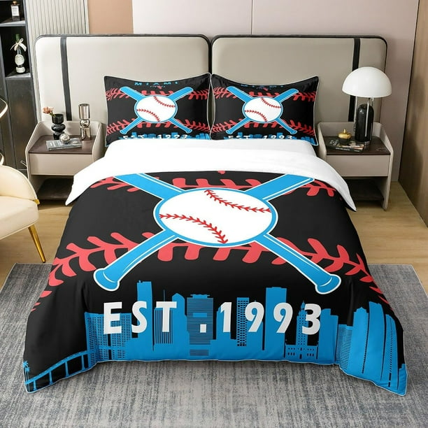 100% Algodón Natural Funda Nórdica King para Hombres,Niños Juego de Cama Béisbol | Bodega ...