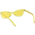 Translucent Retro Cat Eye Sunglasses Slim Arms Color Tinted Lens 57mm
