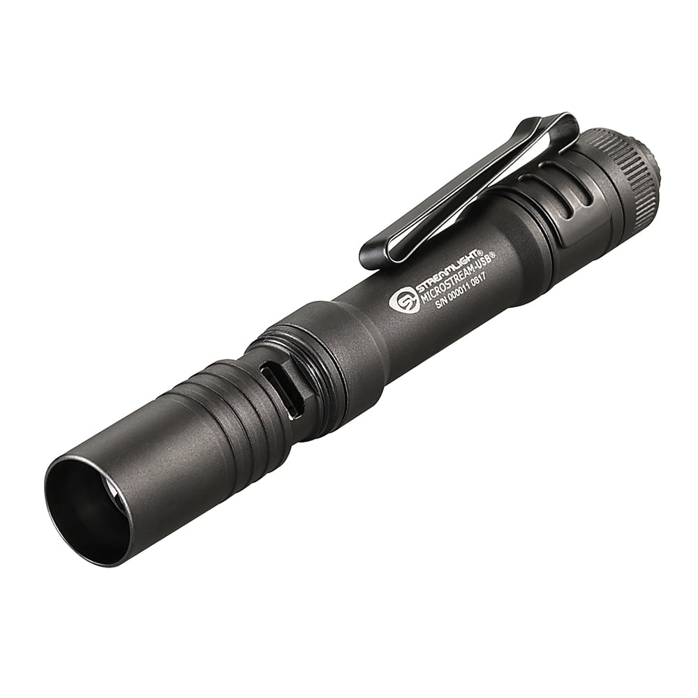 Streamlight Black Microstream USB LED 250 Lumen Flashlight w/ Lanyard ...