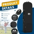 Wossspt Padded Golf Travel Bag with Wheels,900D Heavy Duty Oxford Wear ...