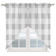 Buffalo Grey Plaid Swag Curtain Valance for Windows, Spring Simple ...