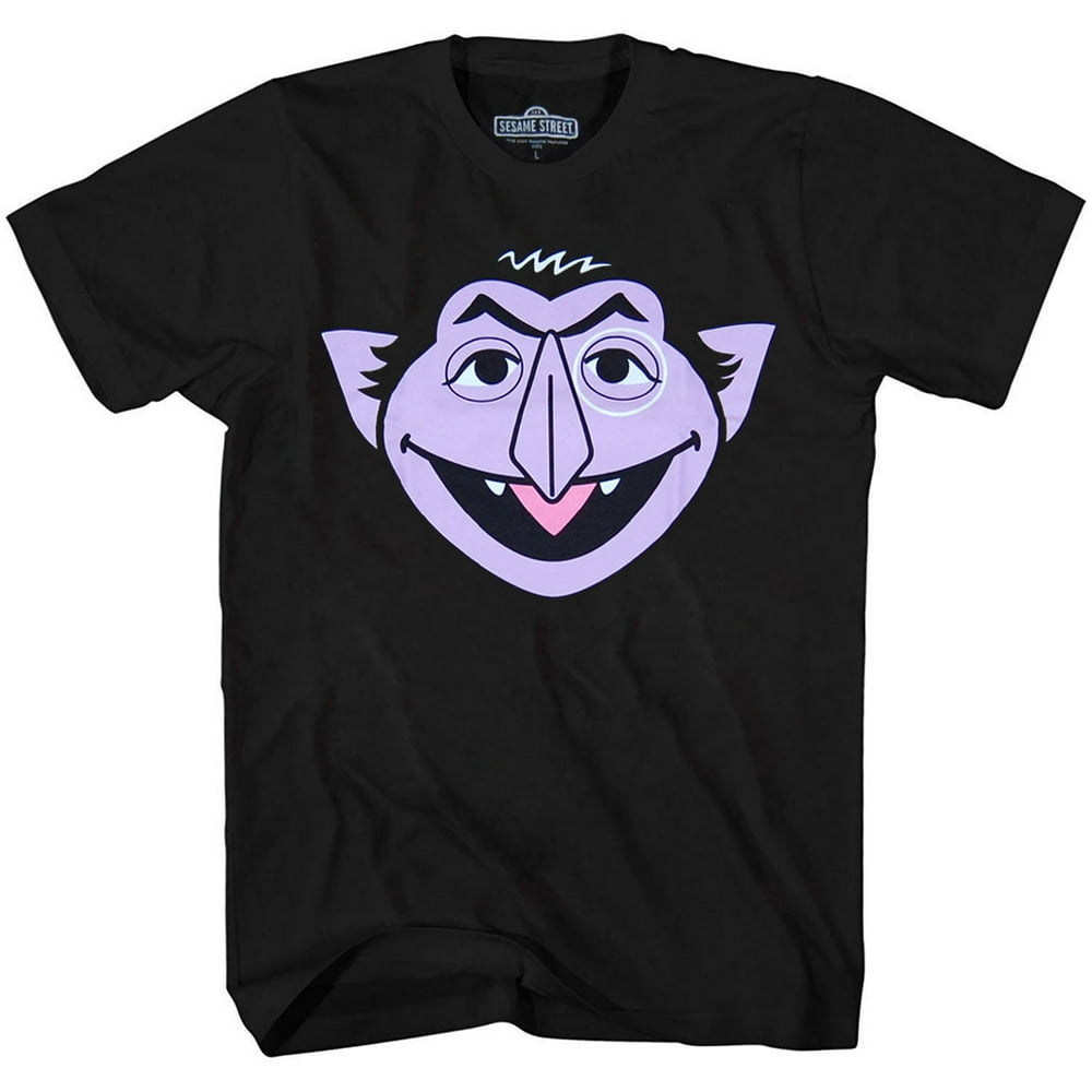 Sesame Street - Sesame Street Count Von Count Face Adult T-Shirt ...