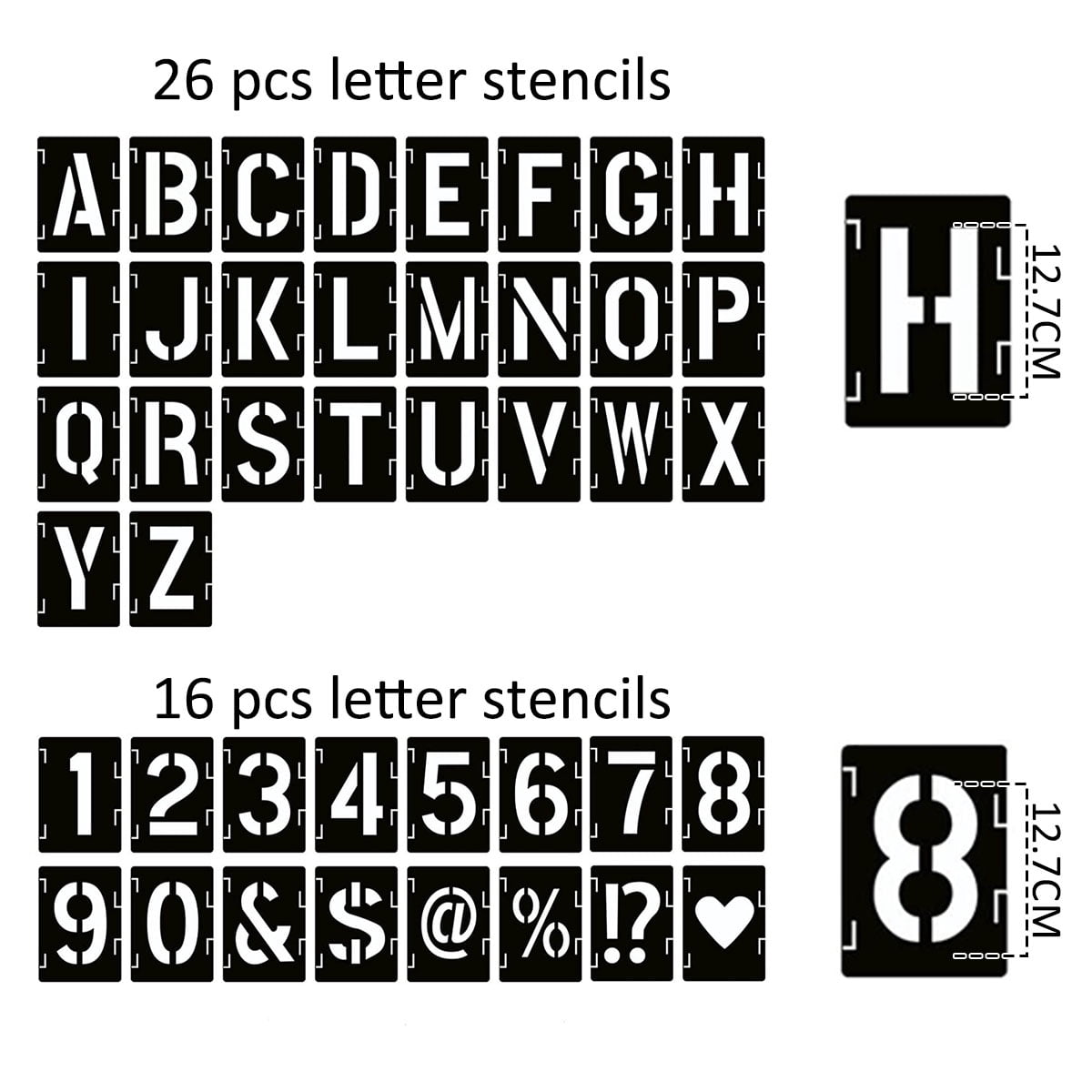 Large Letter Stencils 70 Pack Alphabet Letter Stencils - 2.5 Inch ...