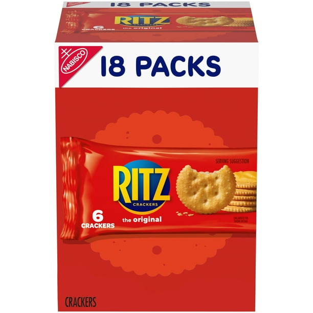 RITZ Original Crackers, 18 Snack Packs - Walmart.com