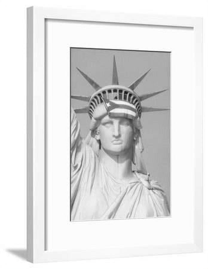 Puerto Rican Flag on Statue of Liberty, Framed Art Print Wall Art Sold ...