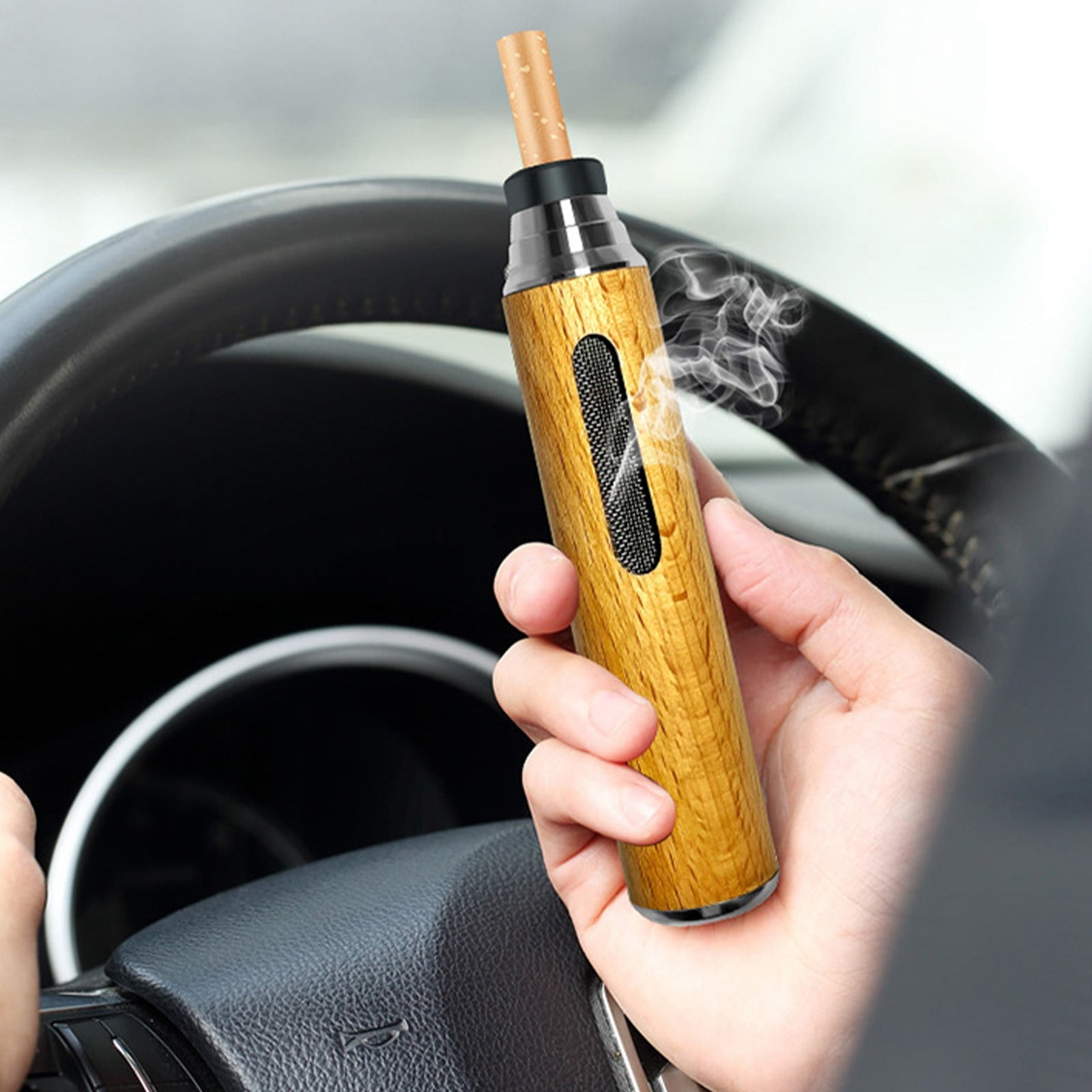Click here for Blaxill Car Ashtray Portable Aluminum Walnut Smoke... prices