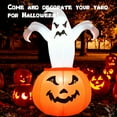 Costway 6ft Inflatable Halloween Ghost in Pumpkin with LED Lights ...