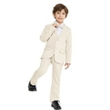 LOLANTA Boys Suit Wedding Ring Bearer Outfit Kids Suit Set, Plaid ...