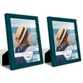 Wexford Home Wood Photo Frame Set of 2 Ocean Blue 8x10 Real Wooden ...