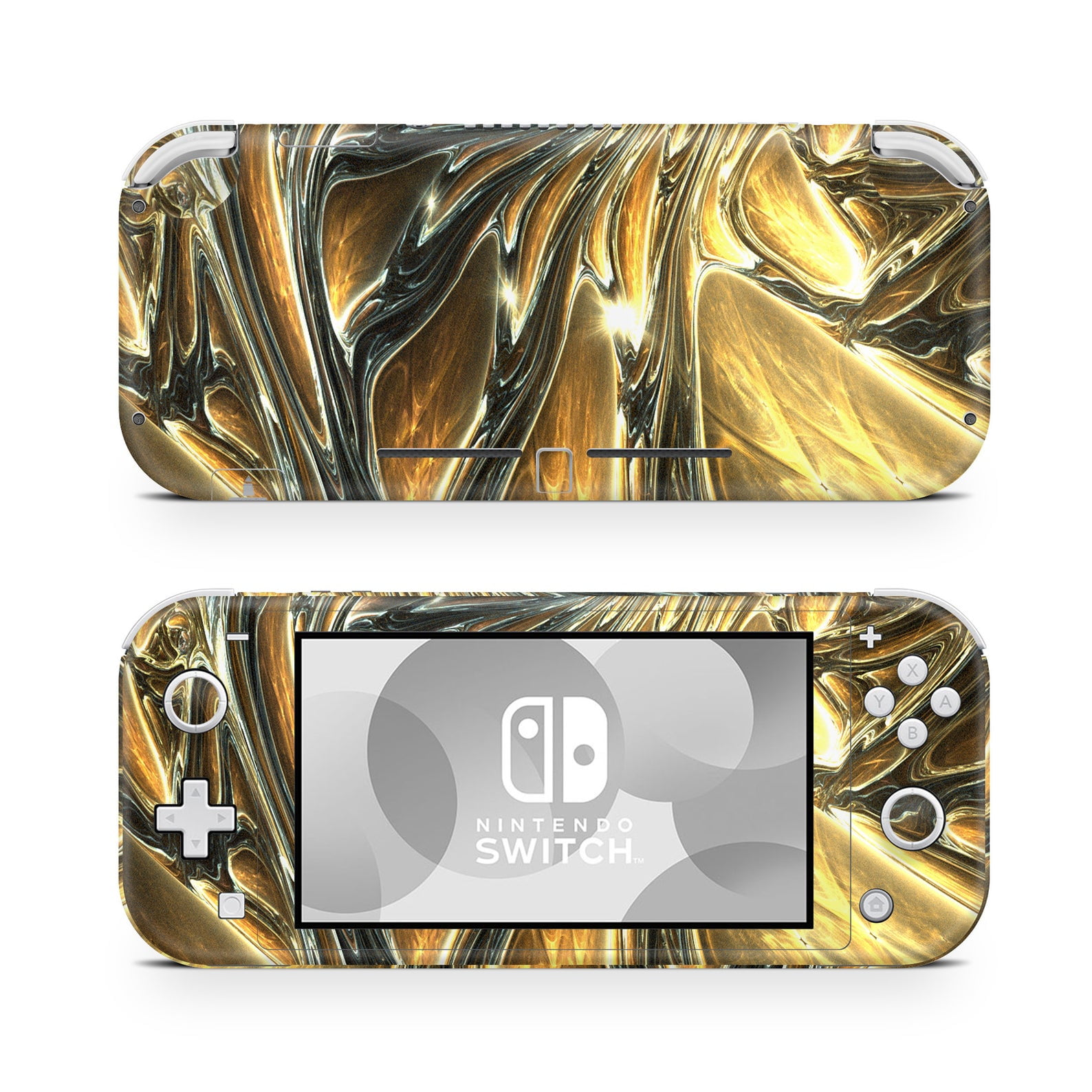 ZOOMHITSKINS Nintendo Switch Lite Skin Vinyl Stickers, Golden Glass ...