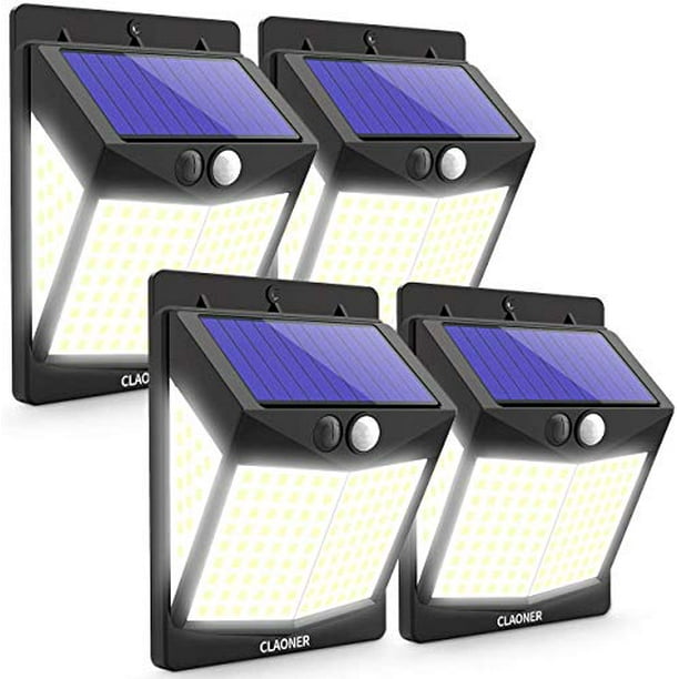 CLAONER Solar Lights Outdoor Motion Sensor Lights 3 Modes, Solar Powered Security Lights ...