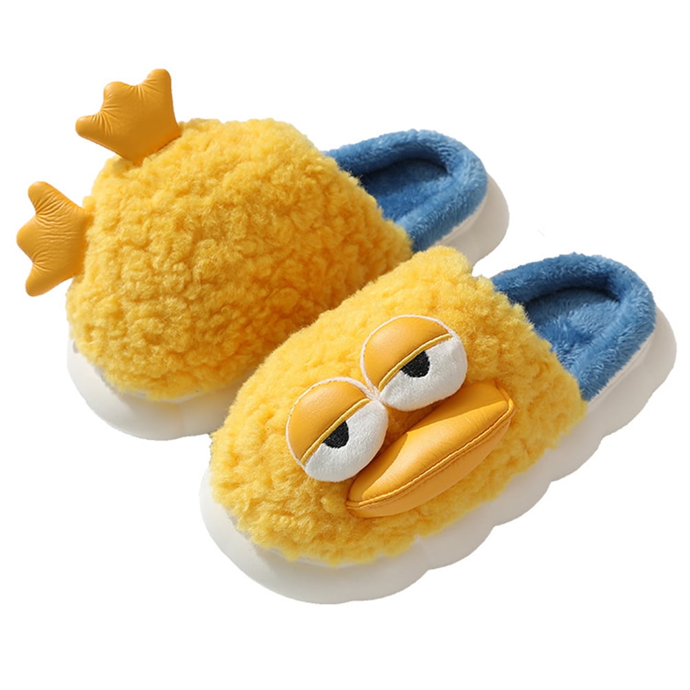 Pantuflas pato felpa invierno pantuflas peludas suaves divertidas para ...