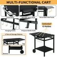 Pizzello BBQ Grill Cart: Pizza Oven Stand, Prep Table, Storage & Wheels ...