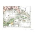 Historic Map - United States Mexico - Cortambert 1880 - Vintage Wall ...