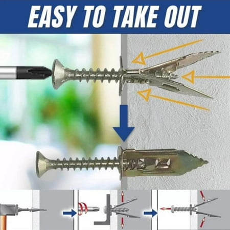 Drywall Self-Drilling Anchors with Screws Expansion Screws Set Carbon ...