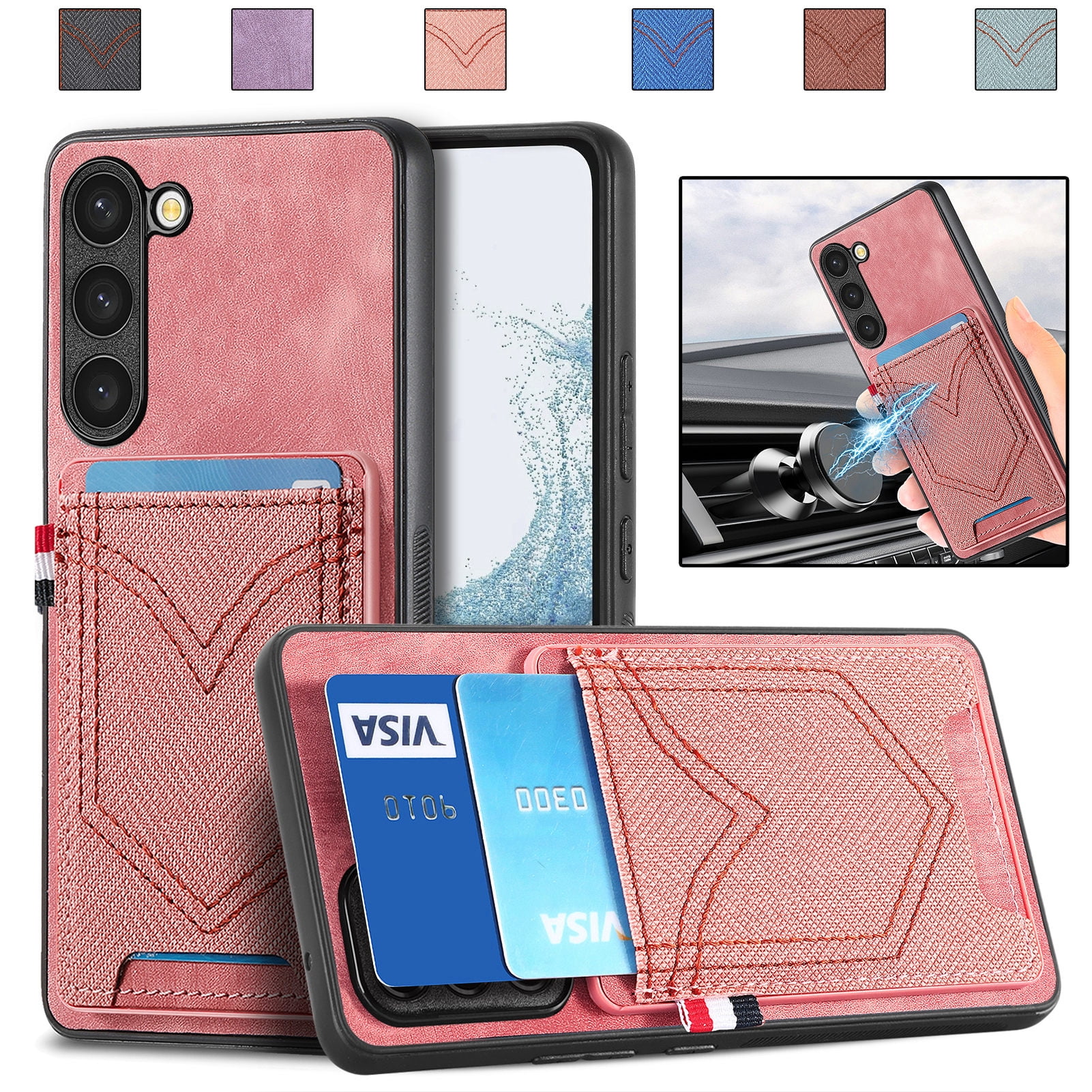 ELEHOLD for Samsung Galaxy S23 Plus, Wallet Phone Case,Slim Leather ...