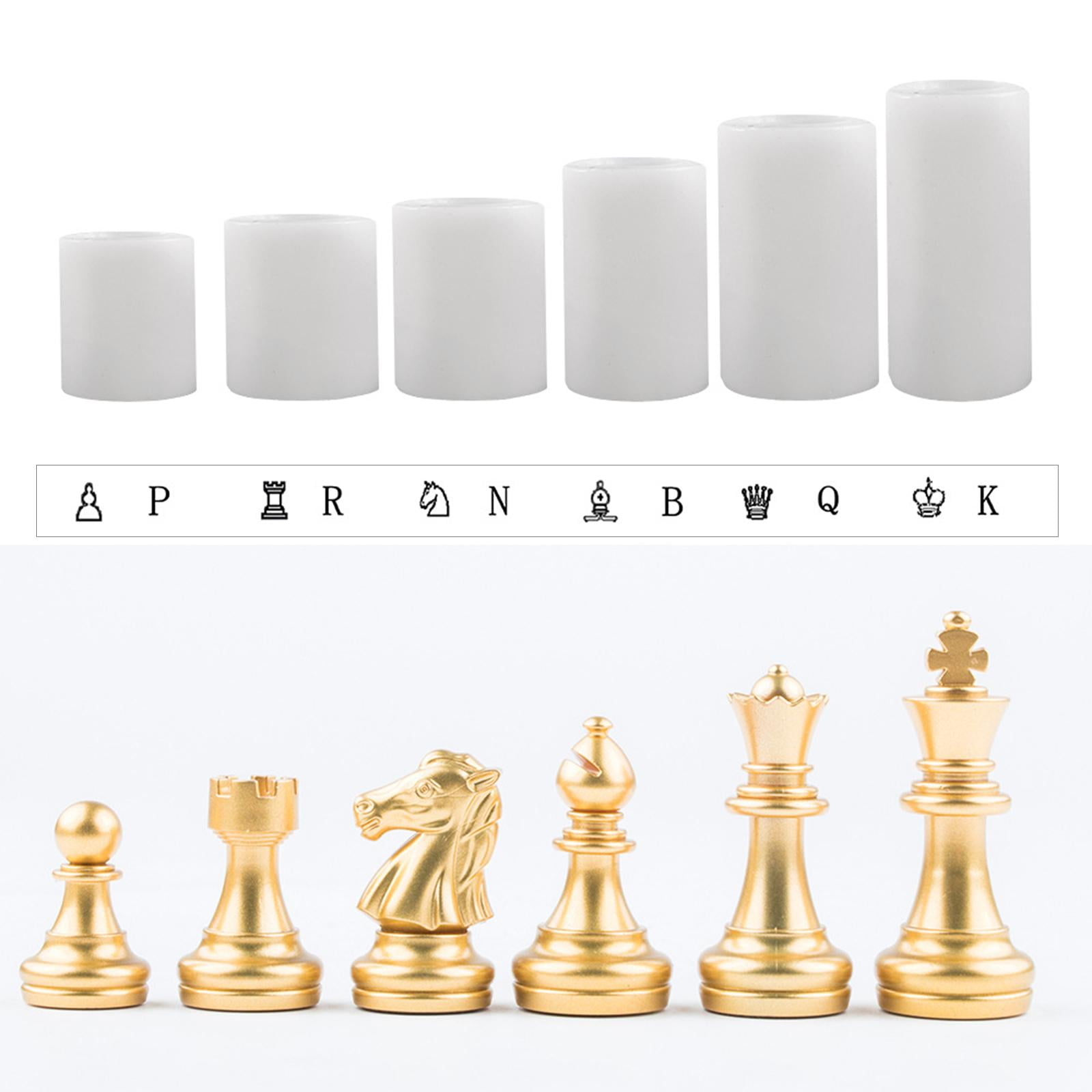 6pcs/Set Flexible Chess , Resin Casting Silicone , Chess Pieces Cake ...