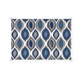 Abstract Art Sun Shade Sail 14'X18' Modern Diamond Patterns Blue White ...