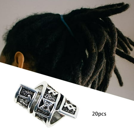20 Pieces Dreadlocks Beads Hair Beads for Braiding DIY | Walmart Canada